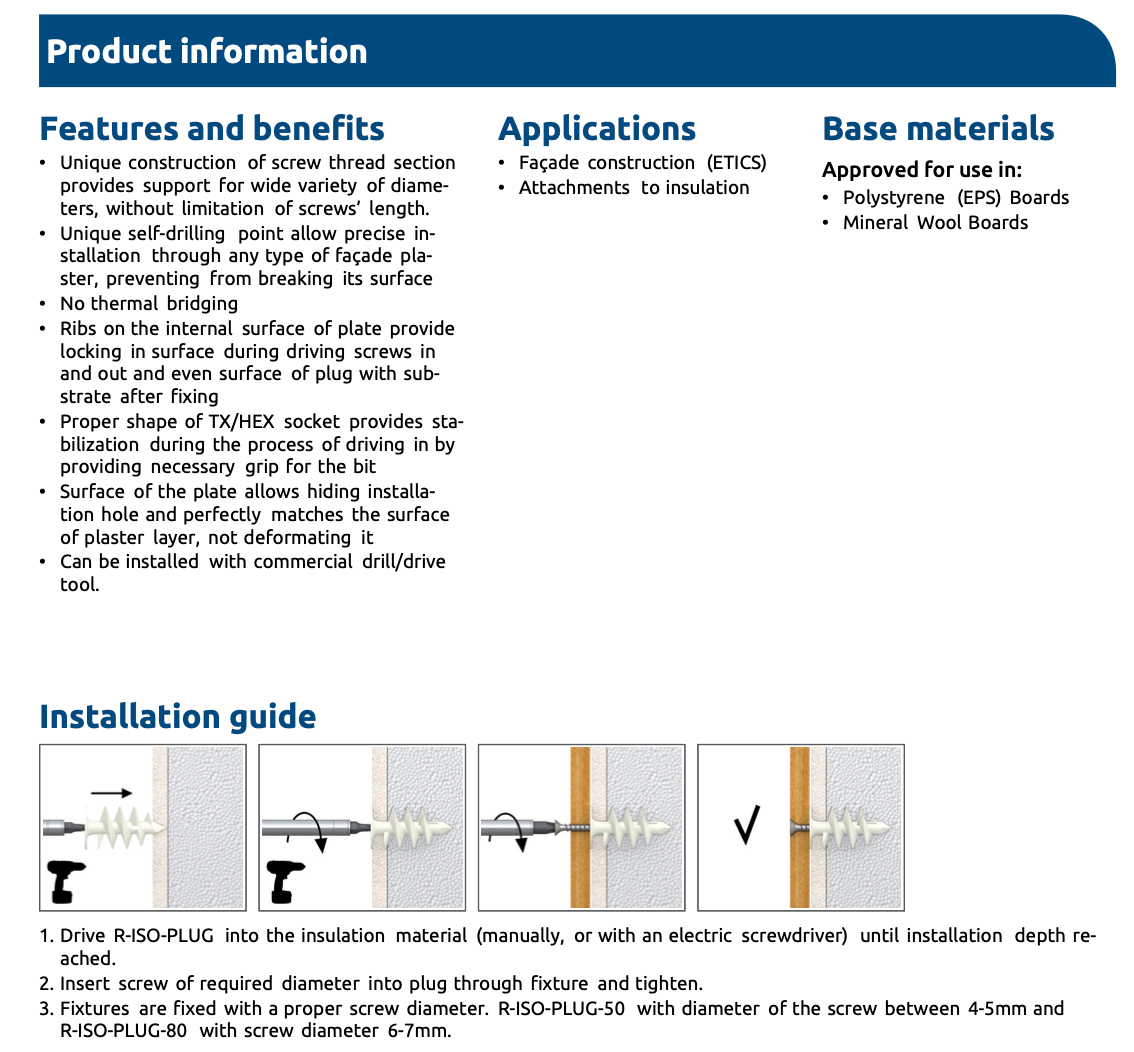 Rawlplug R-ISO-PLUG Insulation fixings (4pc) | Shopee Malaysia