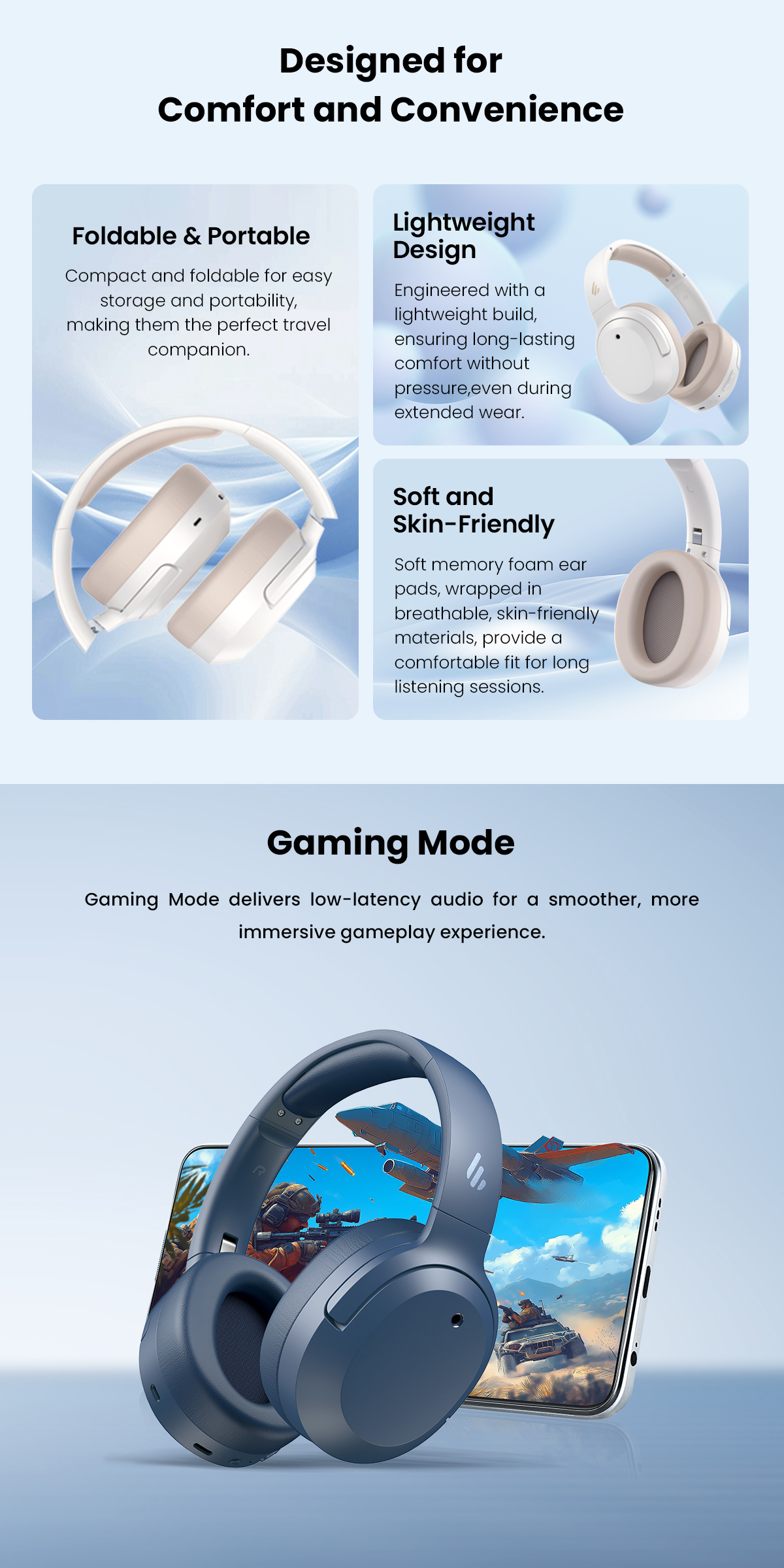 [BEST SELLER] Edifier W820NB Plus Wireless Headphones | -49dB Active ...
