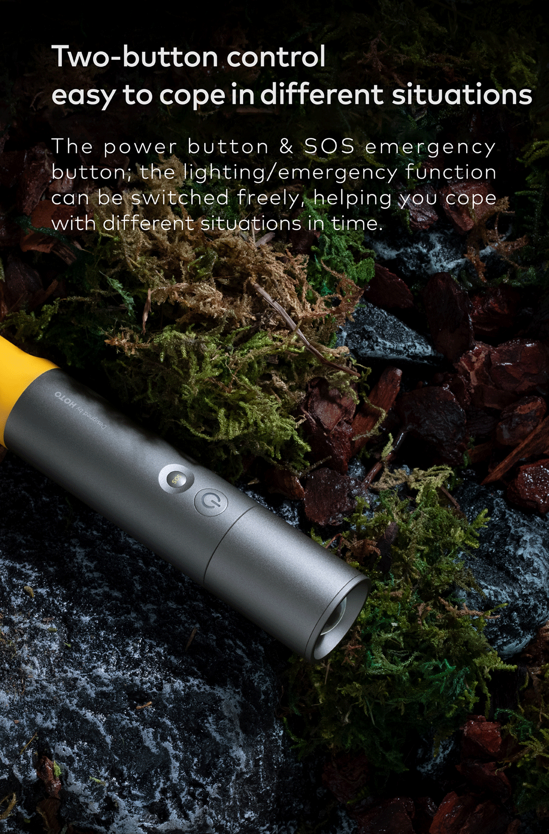 HOTO Flashlight Lite With Light Diffuser Tail Hook 24 Hour Battery Life ...