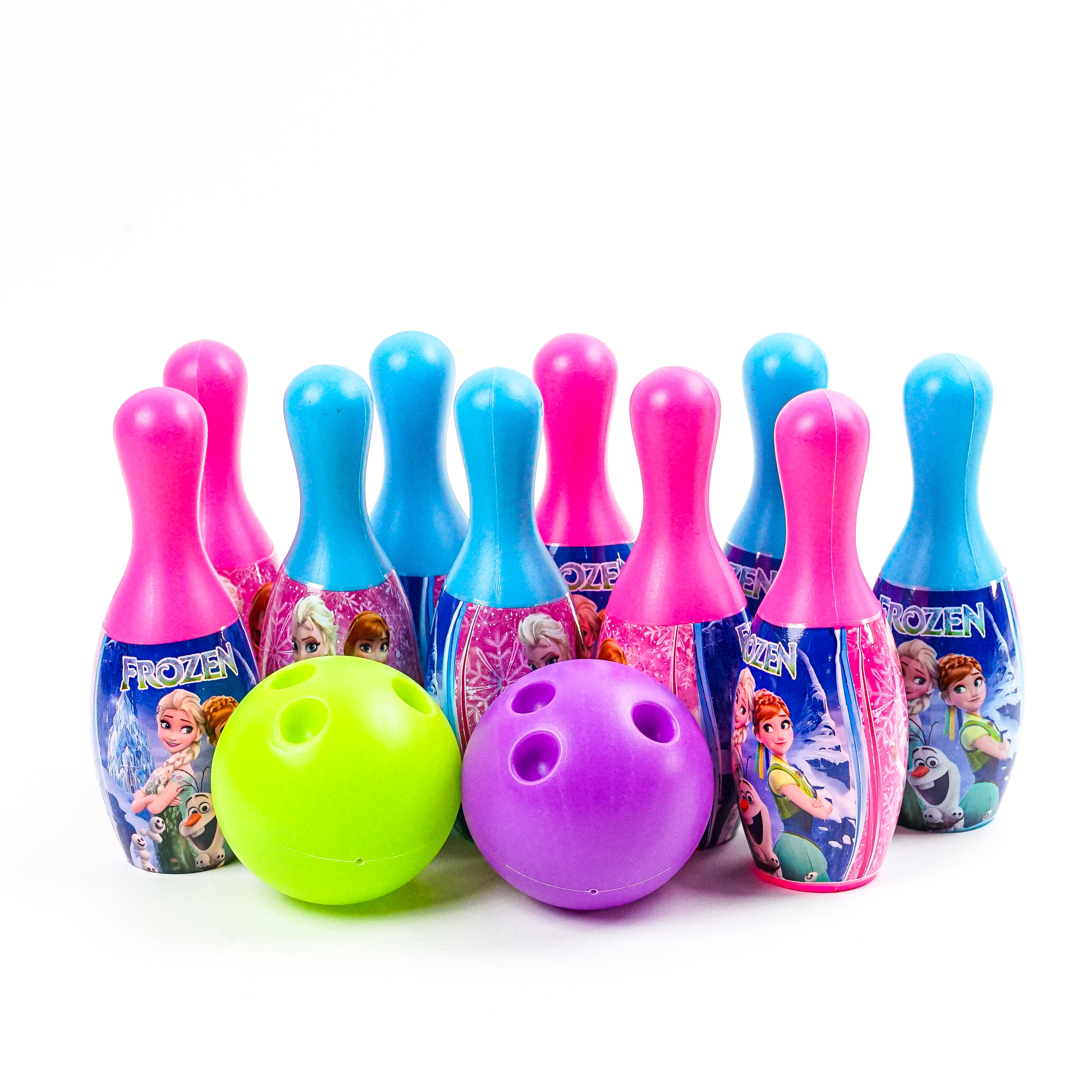 Kids Bowling Games 10-Pin Bowling Toy Set with 2 Balls Indoor & Outdoor ...