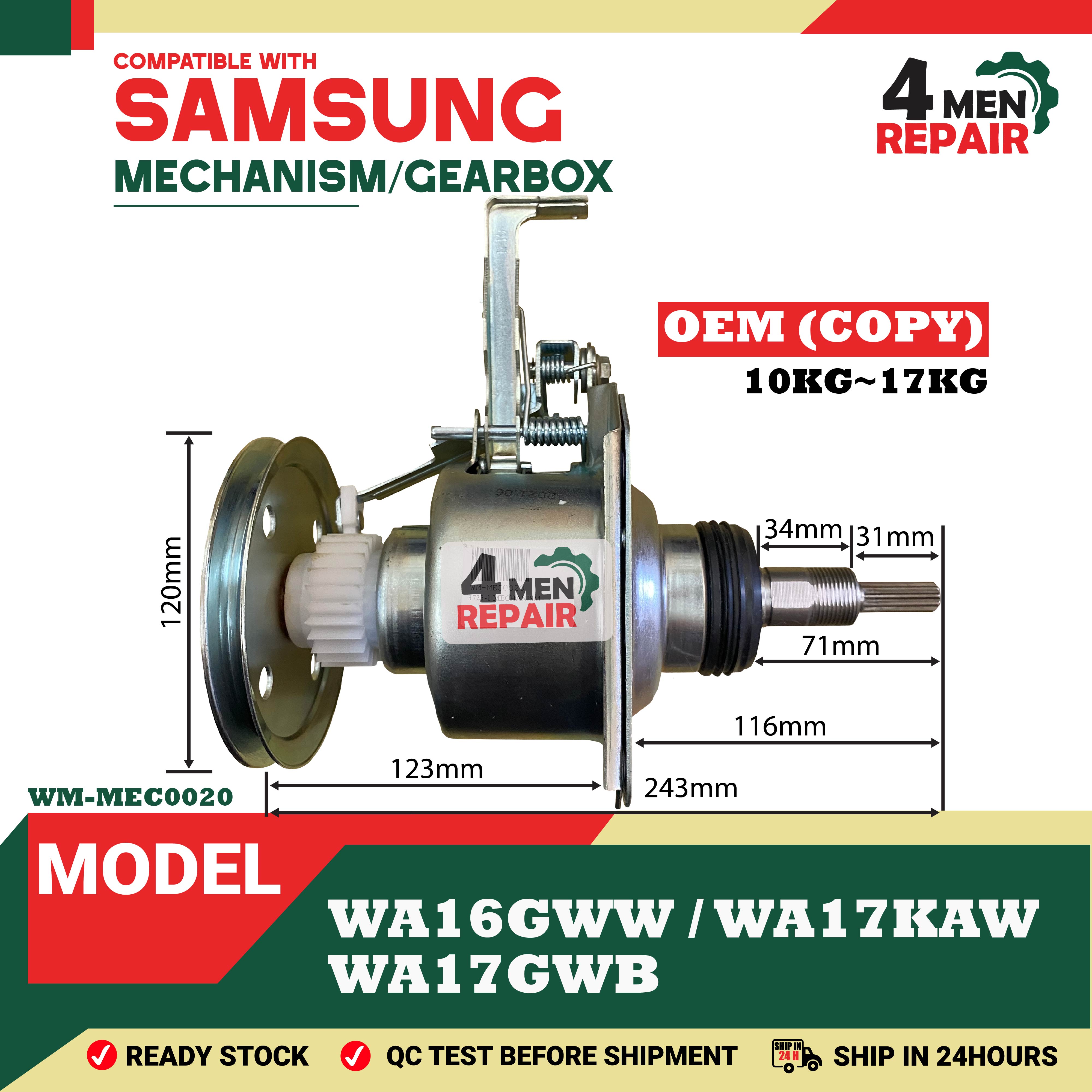 WA16GWW / WA17KAW / WA17GWB WASHING MACHINE MECHANISM FOR SAMSUNG ...