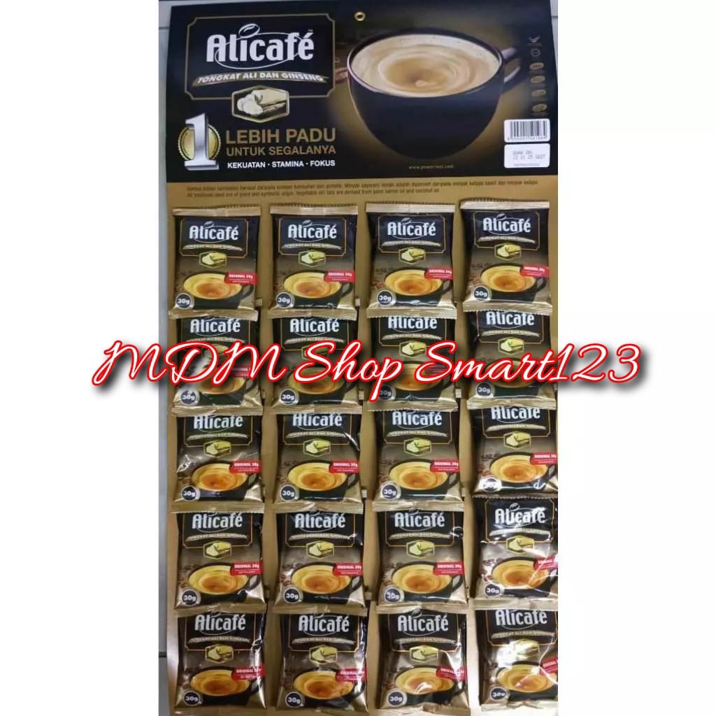 Kopi Alicafe Tongkat Ali Dan Ginseng Original ( paket 18 sachet x 30gm ...