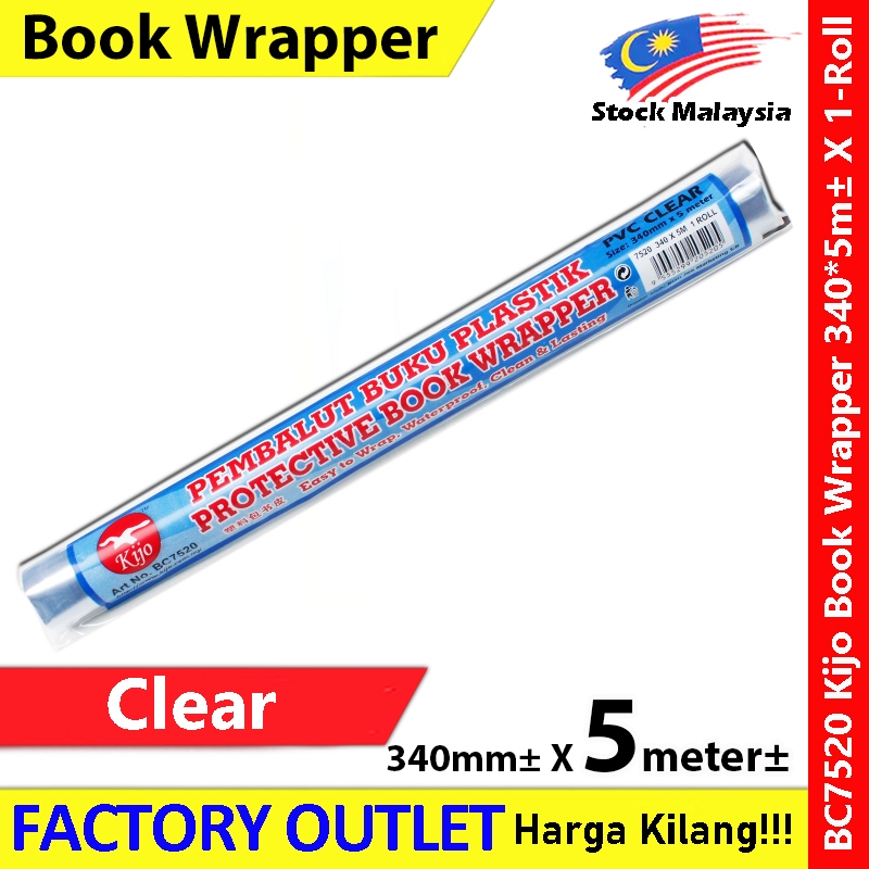 Book Wrapper PVC Clear Emboss Pembalut Buku Buku Latihan Text Book ...
