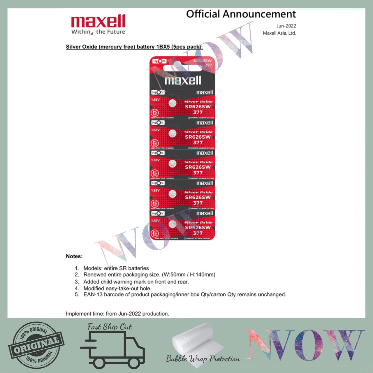 Maxell Japan Sr626sw Sr621sw Sr616sw Sr726w Sr726sw Sr920sw Sr927sw ...