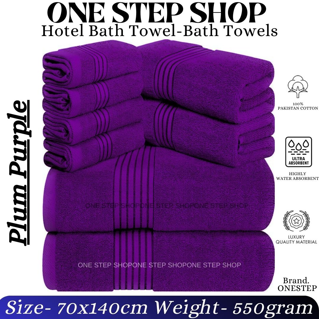 𝐇𝐨𝐭𝐞𝐥 Grey Bath Towel 100% Cotton Big Towel 70cm x140cm 500-650GSM ...