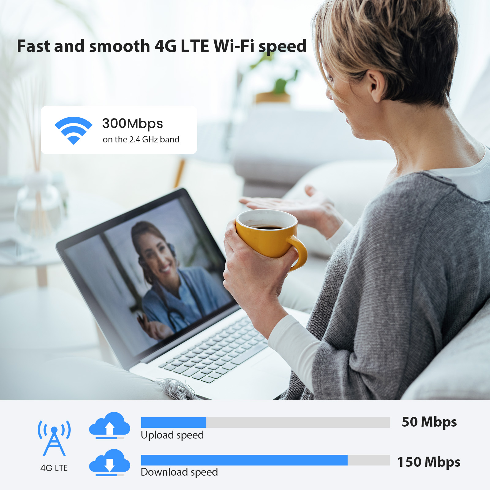 Tenda 4G05 N300 4G LTE Router Sim Card Modem WiFi Router support all ...