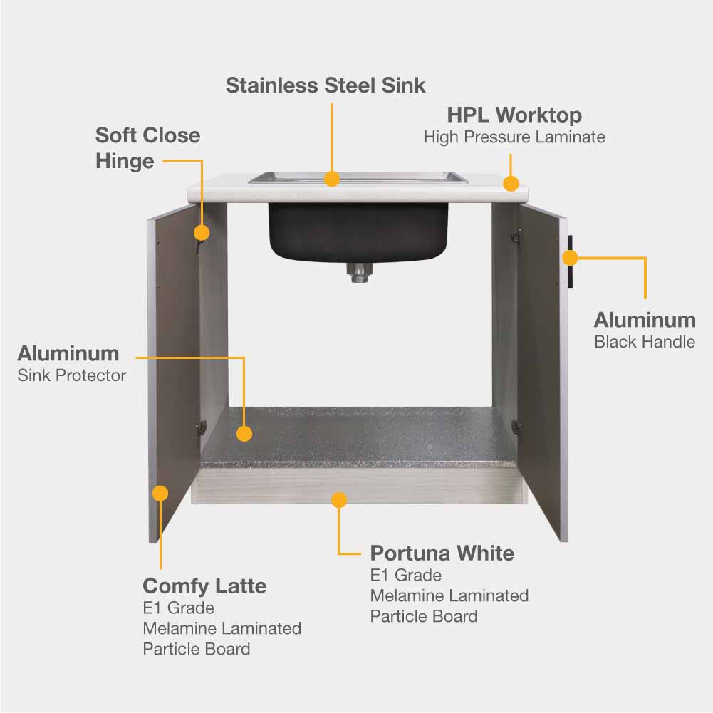 [FREE INSTALLATION] Como Home NOVA Kitchen Cabinet for Wet & Dry ...