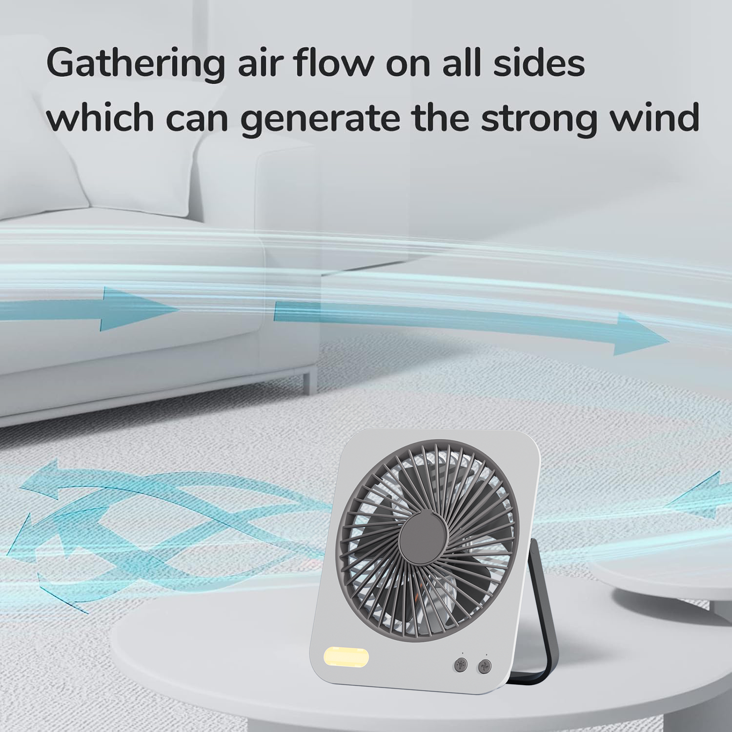 Zero Healthcare Portable Hanging Desk Fan Table Fan wireless Quite Fan ...