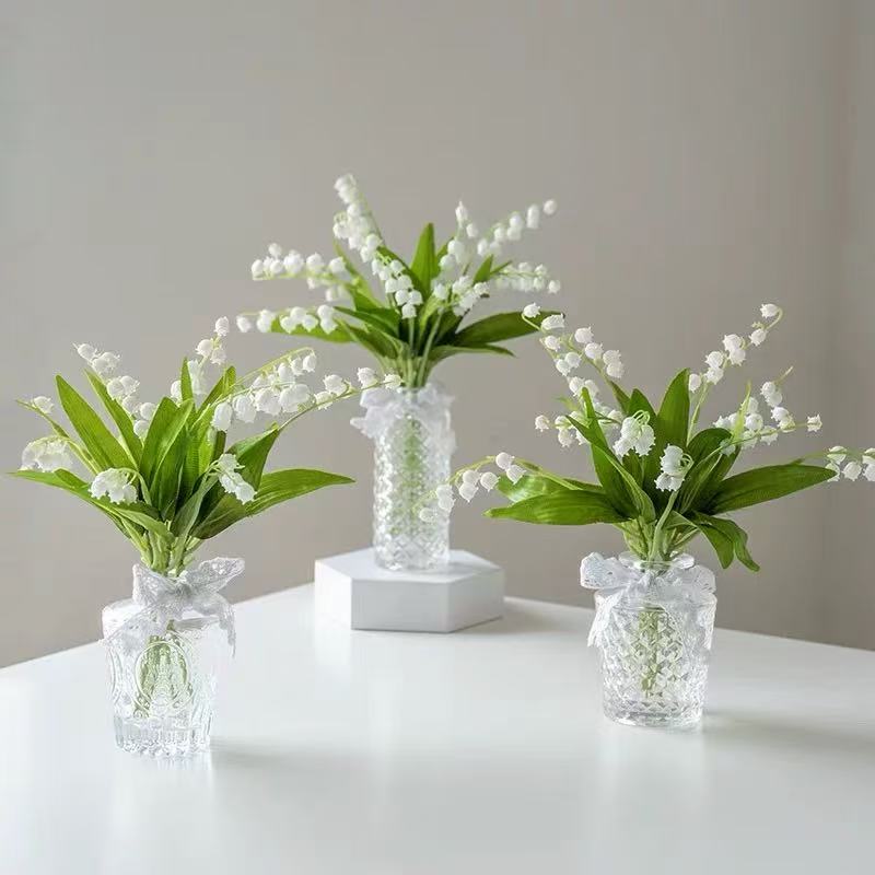 6pcs Lily of the Valley Flower Bouquets – Set 6 Bunga Bell Tiruan ...