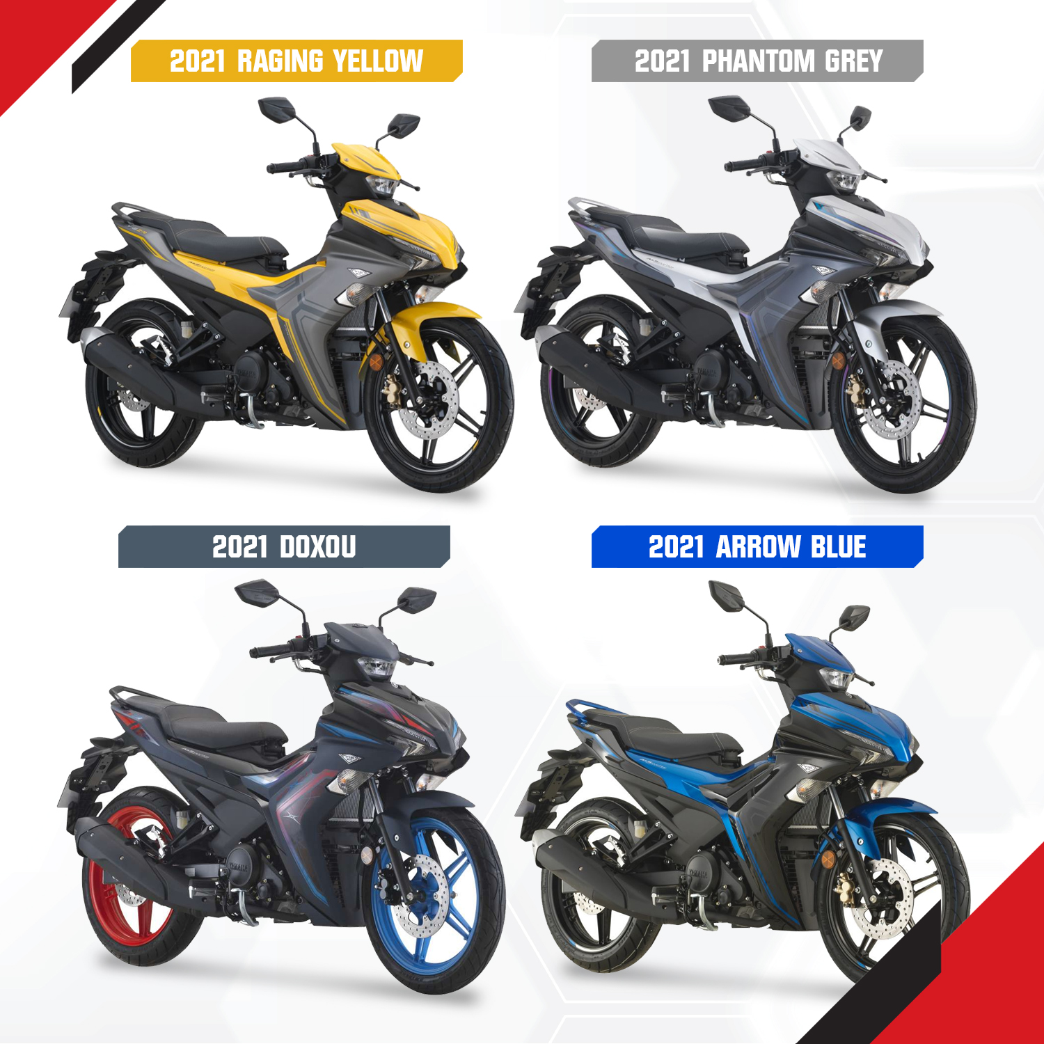 Yamaha Original Y16ZR Y16 V1 V2 Body Cover Set Ekor Tepi Kiri Kanan ...