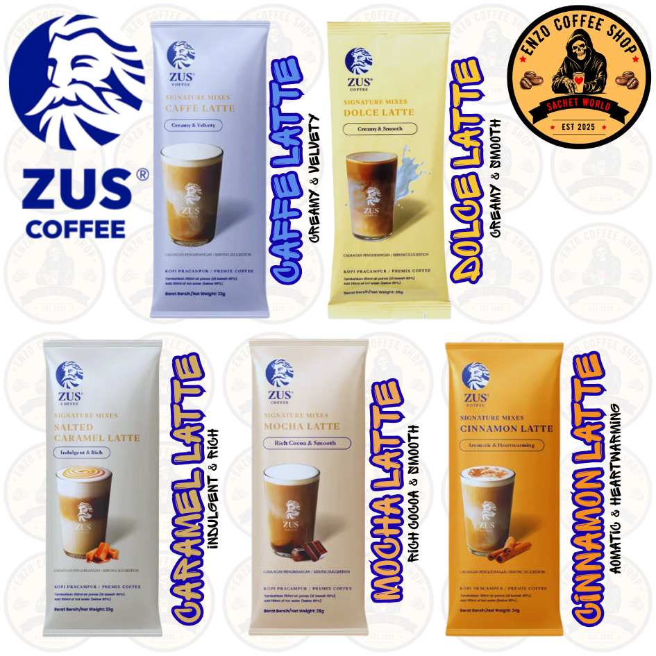 ZUS COFFEE SIGNATURE MIXES LOOSE PACK SACHET / CAFFE LATTE / DOLCE ...