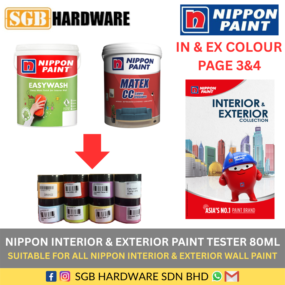 Nippon Paint Tester / Cat Tester -Wall Painting Tester / Color Wall ...