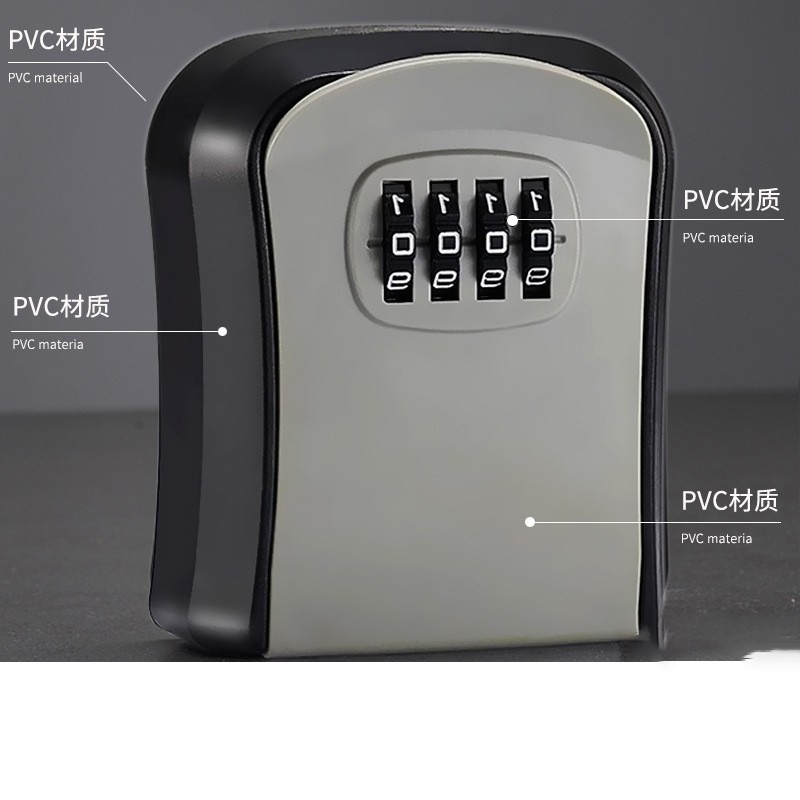 Numbering Lock Key Storage Lock Box 4 Digit Password Code Security Lock ...