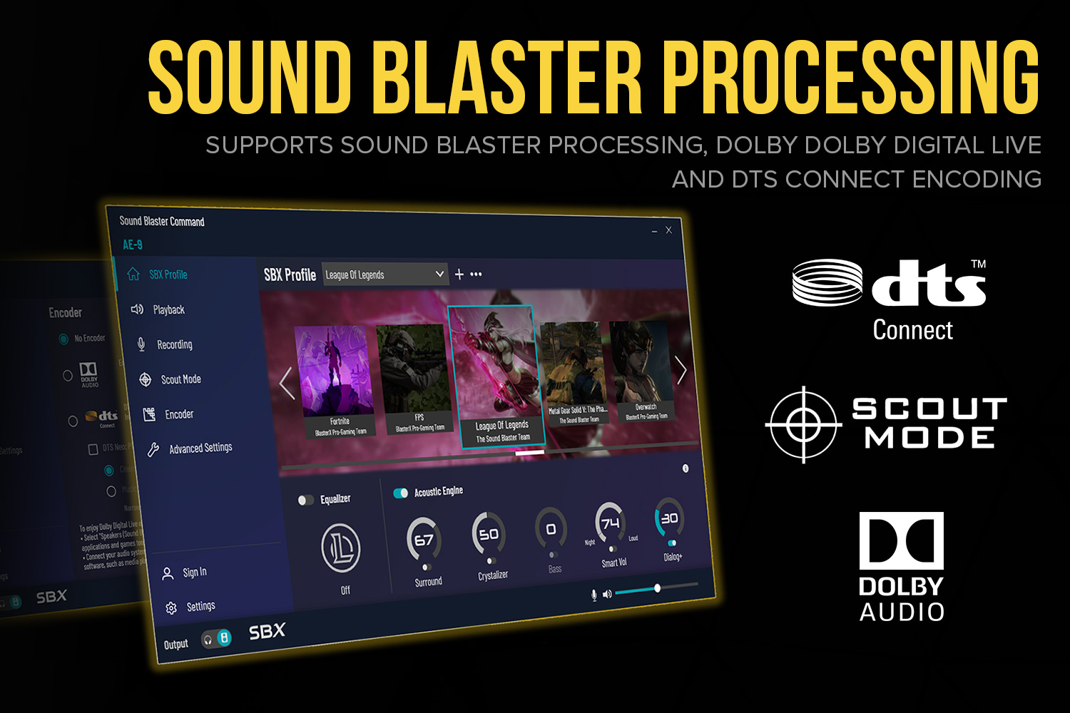 Sound Blaster AE-9 PCIe Sound Card & DAC 32-bit/384kHz with Xamp Bi-Amp ...