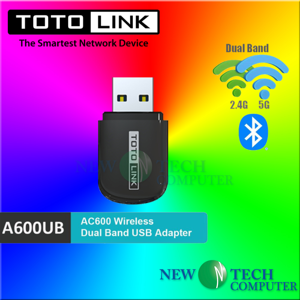 TOTOLINK A600UB AC600 Dual Band USB Wifi Adapter + Bluetooth 4.2 ...