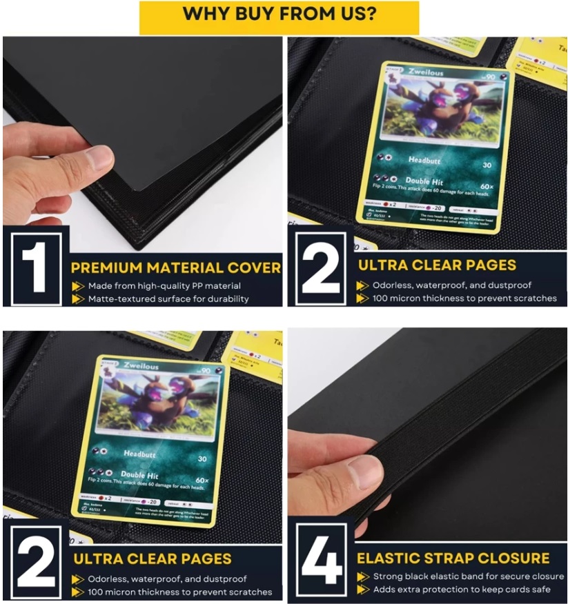 Card Album 360 3x3 2x2 Photocard Card Binder Holder Pokemon TCG ...