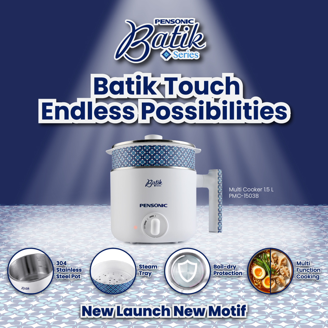 [ NEW ] Pensonic Batik Series Multi Cooker (1.5L) | Dapur Multi Siri ...