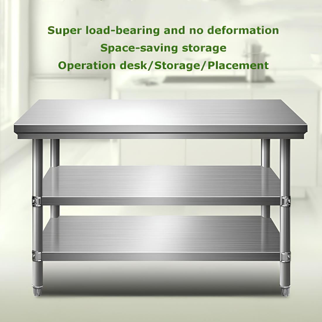 🔥Ready Stock🔥304 Stainless Steel Workbench Right Angle Working Table 2/ ...