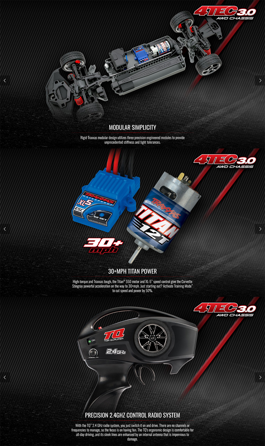 TRAXXAS 4-TEC 3.0 CHEVROLET CORVETTE STINGRAY 4WD WATERPROOF RACE CAR ...