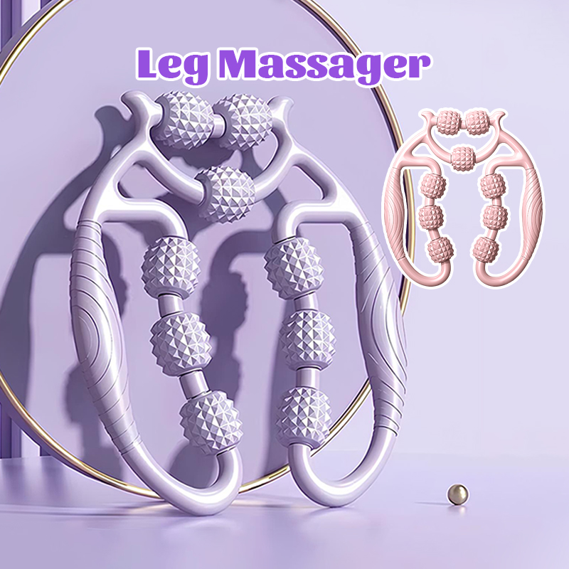 Circular Leg Clamps-360 degree 9 Wheels Muscle Roller Massager for Leg ...