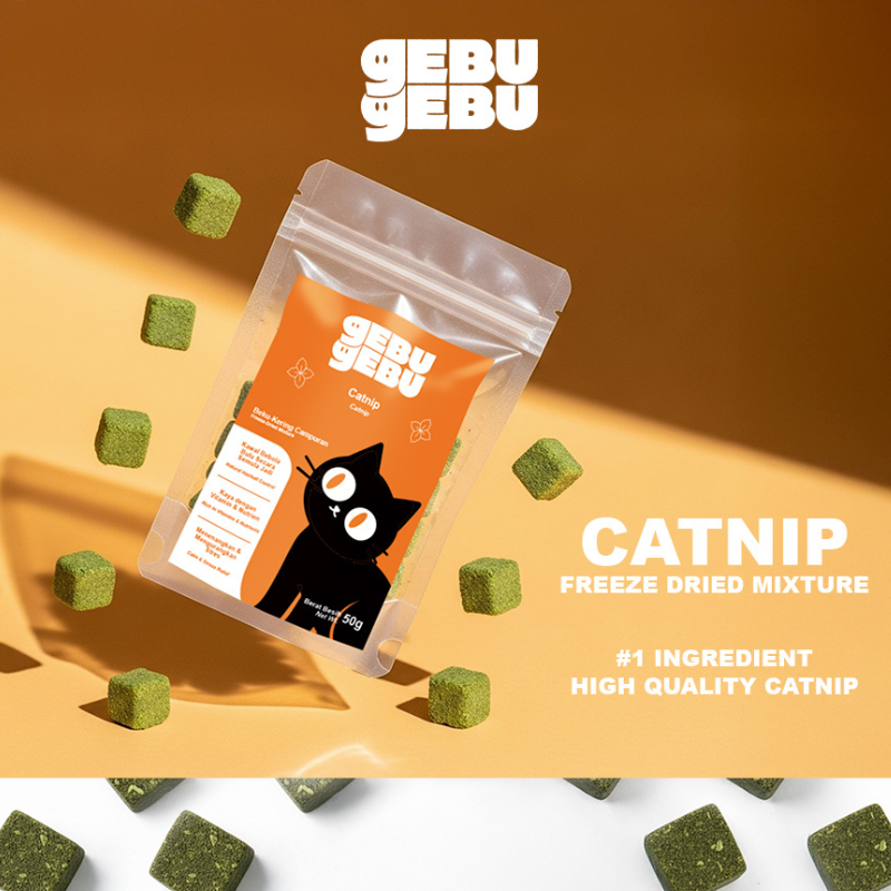Gebu Gebu Premium Freeze Dried Catnip Cube Chicken Snack (50g) - For ...
