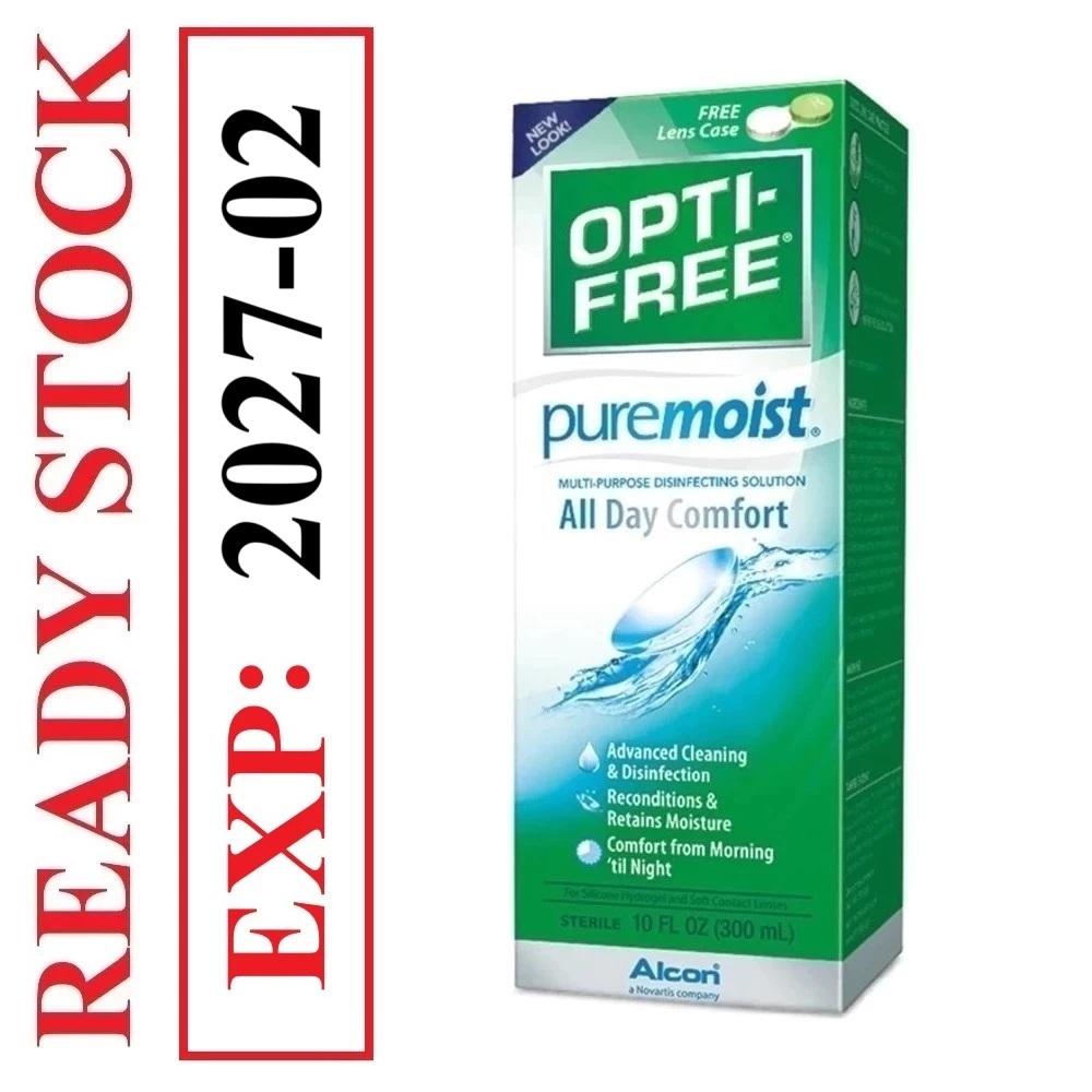 ALCON Opti-Free PureMoist Contact Lens Solution 300ml (Expiry Date ...