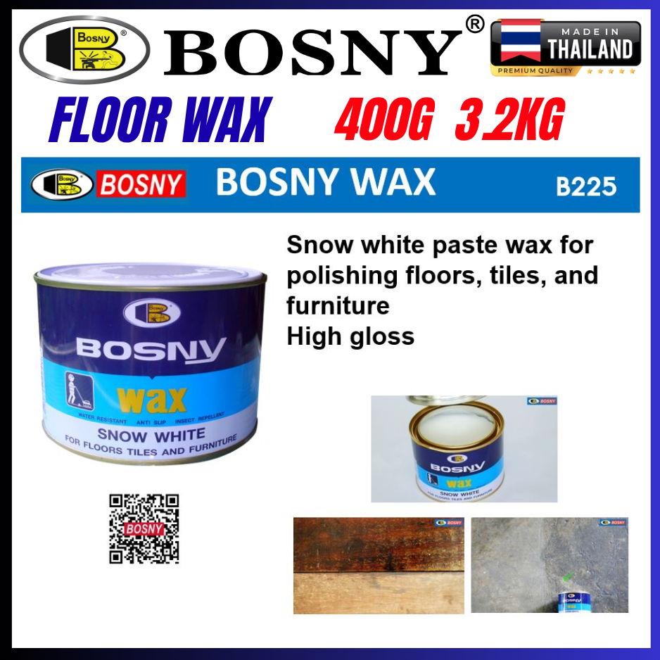 BOSNY Floor Wax Marble Stone Furniture Anti Slip Dry Polish Care Tile ...
