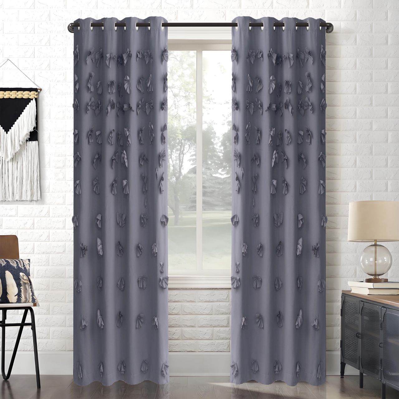 Homechoice Decor Riley Window Curtain Elegant Light Filtering 2 Panel ...