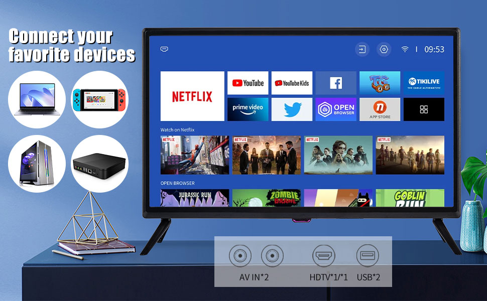 Multifunctional universal TVDVB-T2/USB/AV/HDMI/VGA/HD home tv20/22/24 ...