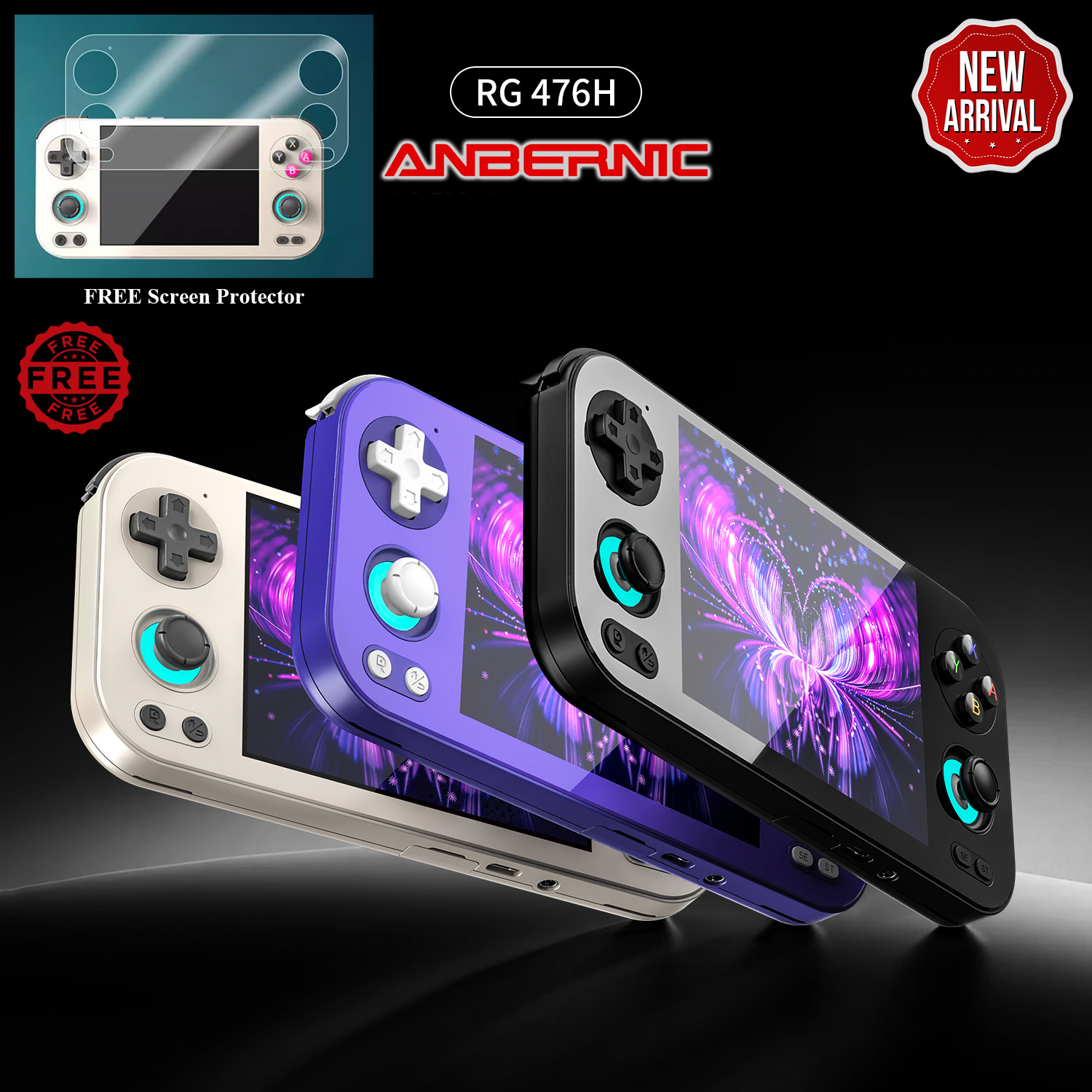 ANBERNIC RG476H 8G+128G Retro Handheld Game Console 4.7' LTPS In-Cell ...