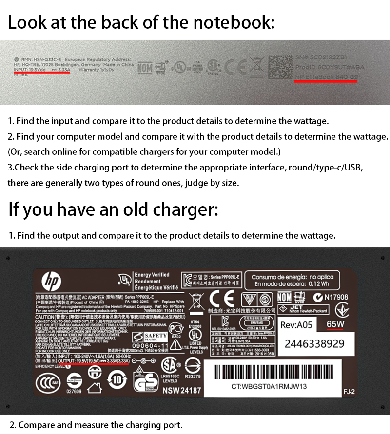 LENOVO 65W USB Yellow Laptop Charger for Lenovo G40 50 Z40 X260 ...