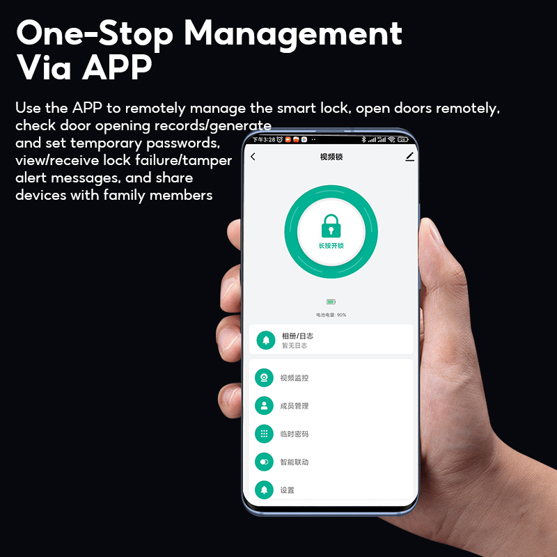 MeeGoo Smart Door Lock with Camera 3D Face Recognition WiFi Smart Lock ...