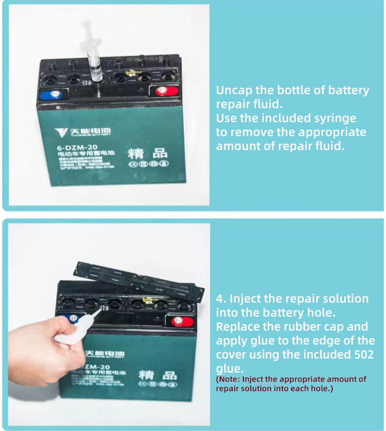 【24h shipping】⚡ Battery repair fluid battery fluid deionized distilled ...