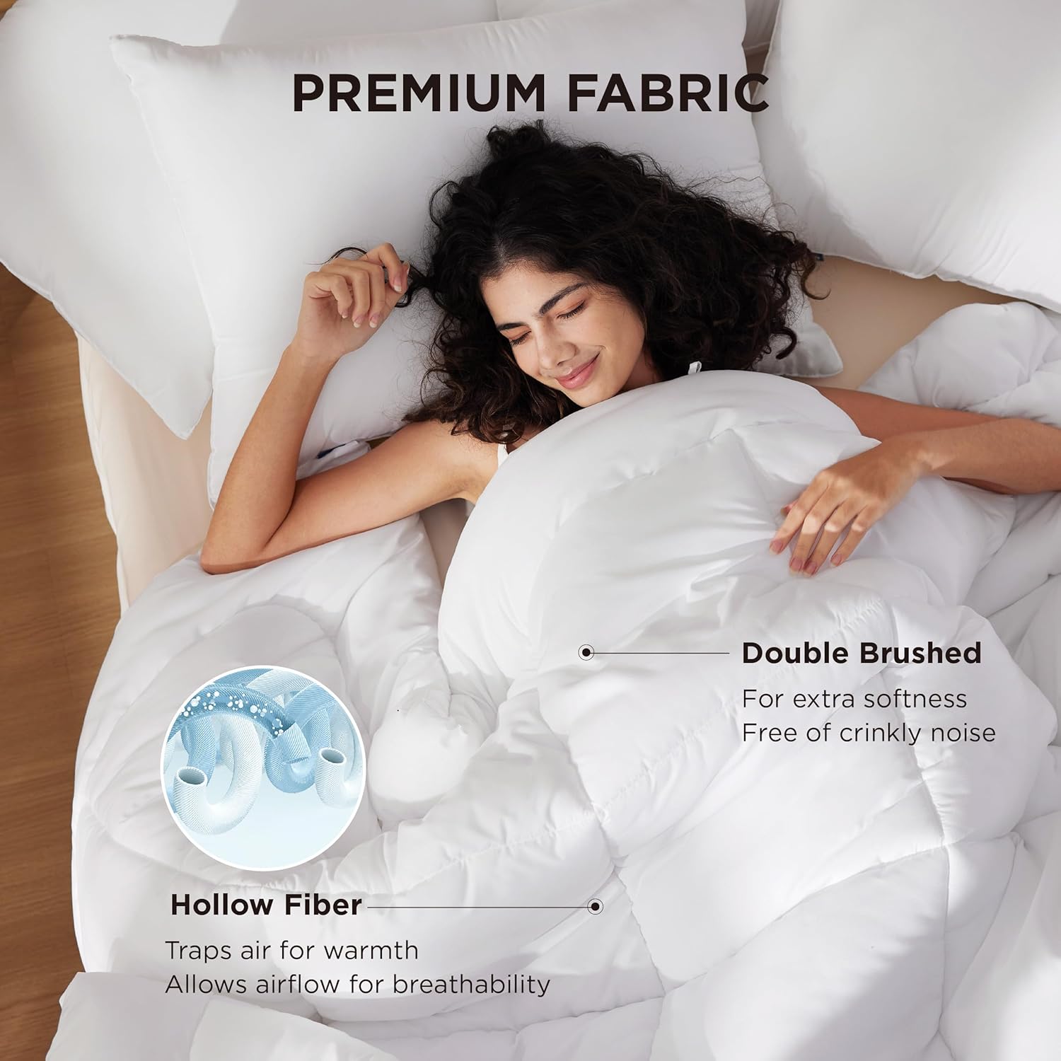SWISS Home Duvet Insert Comforter Premium 6D Filling Fiber Quilts ...