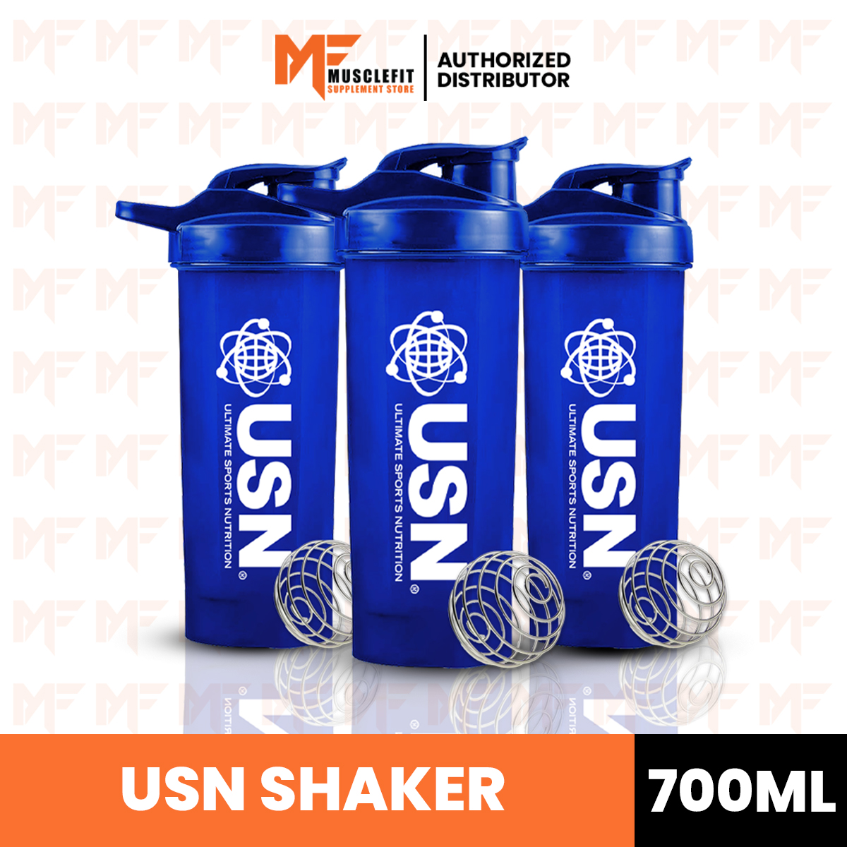 USN Blue Shaker Protein Shaker 700 ml & USN Black Shaker Protein Shaker ...