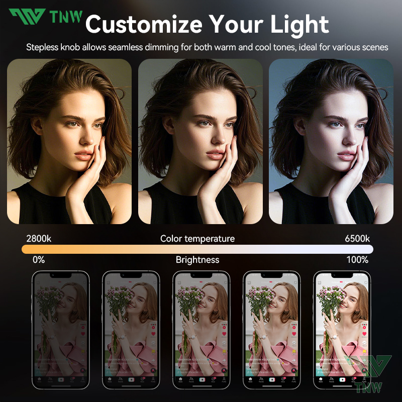 TNW Z60 60W COB LED Video Light 2500K-7500K Outdoor Studio Light with ...