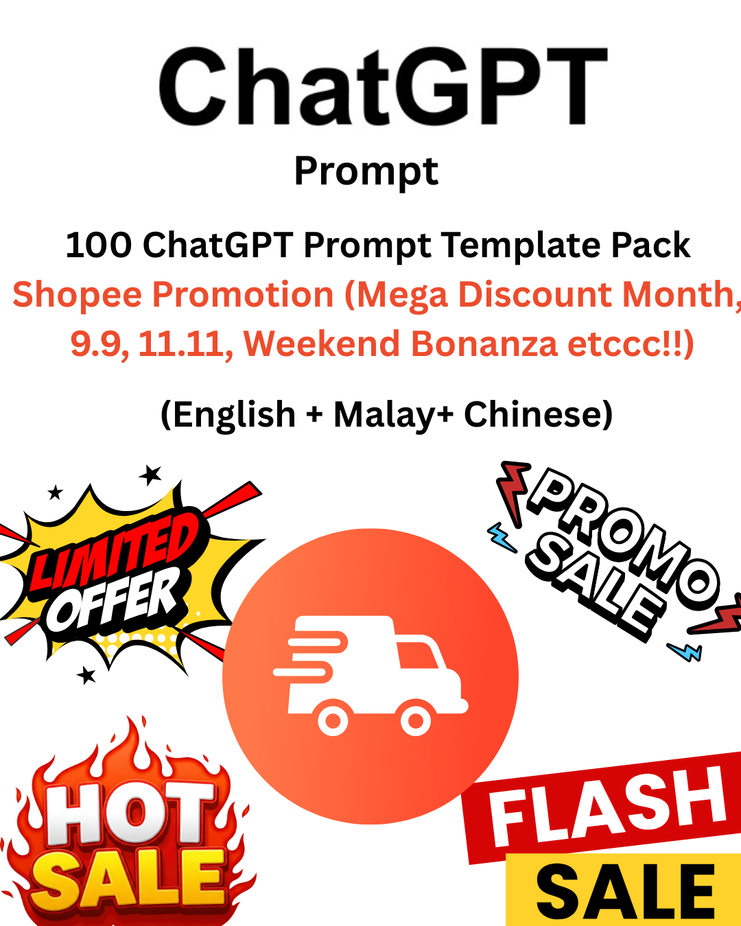 100 ChatGPT Prompt Shopee Promotion (Mega Discount Month, 9.9, 11.11 ...