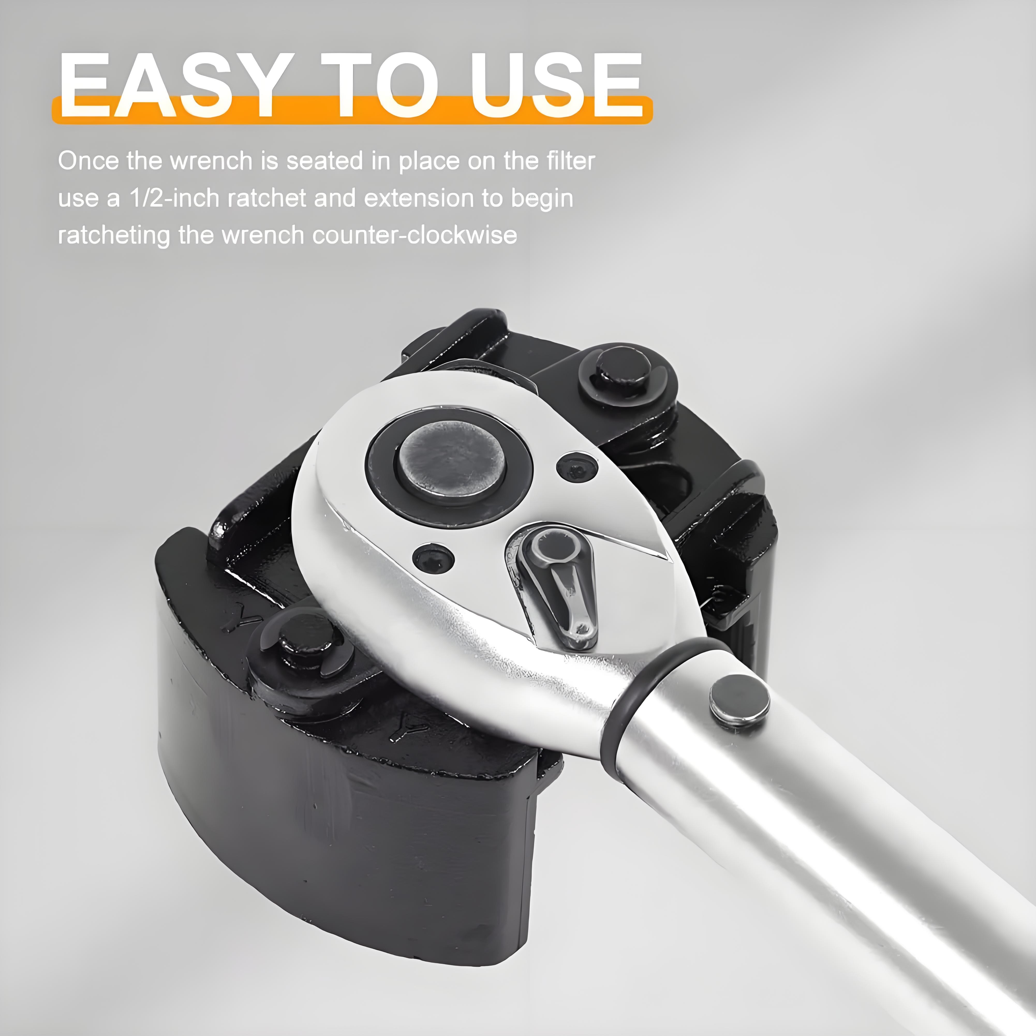 U-Type Heavy Duty Oil Filter Tool Adjustable Wrench 60-80mm 80-105mm ...