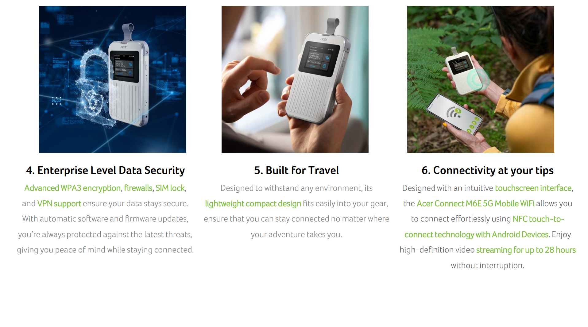 Acer Connect M6E 5G Mobile MiFi (Support Maxis, CelcomDIgi, Umobile ...