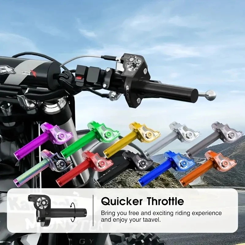 Universal CNC Aluminum Adjustable Motorcycle MotorbikeThrottle Grips ...