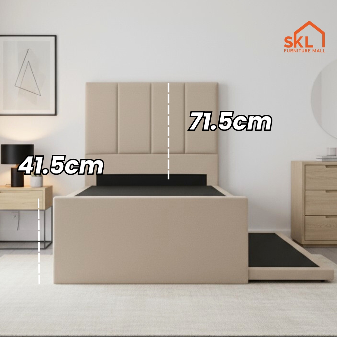 SKL Furniture EASY CLEAN BERTIE Elegant Single Pullout Bed/Katil Bujang ...