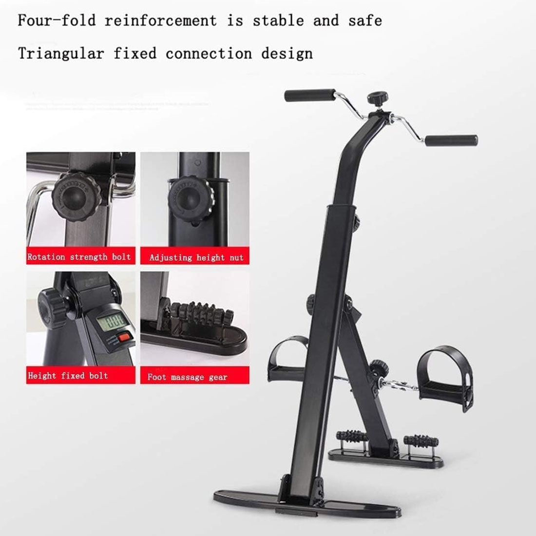 Foldable Arm and Leg Pedal Exerciser for Seniors, Recovery Pedal ...