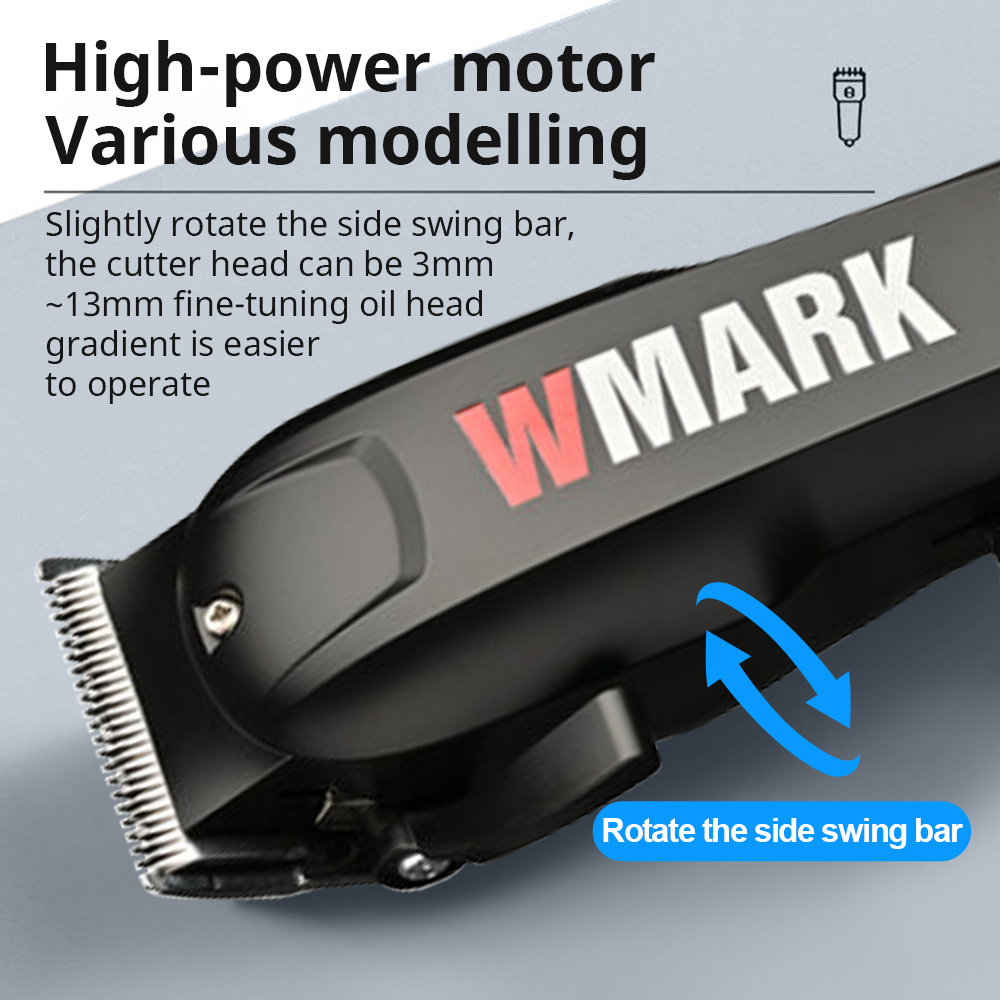 WMARK Professional Electric Hair Clipper Salon 7500RPM Rotating Motor ...