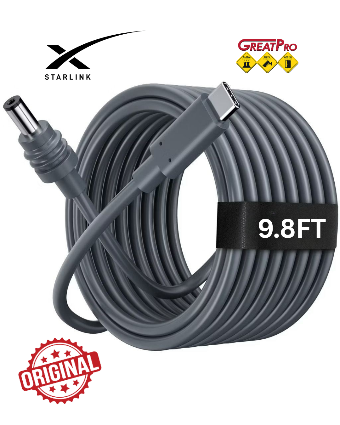 STARLINK Mini Dish Type-C to DC Cable (9.8FT 3M) - GREATPRO | Shopee ...