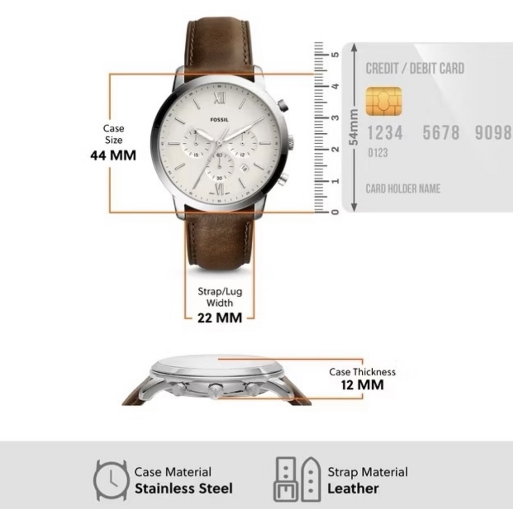 READY TO SHIP🔥 FOSSIL PREMIUM FS5380 Men Commuter White Dial Chronograph leather watch | Shopee ...