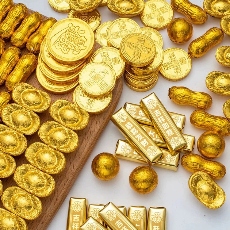 Lucky Gold Chocolate Coins & Bars | Party Giveaway, New Year ...