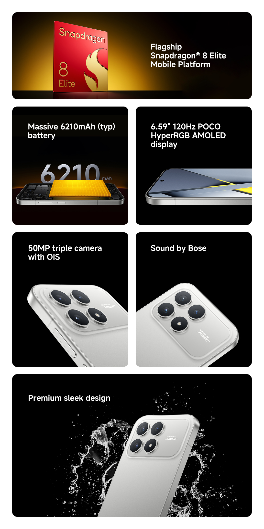 [New]POCO F8 Pro|Snapdragon® 8 Elite/6210mAh battery&100W Charging ...