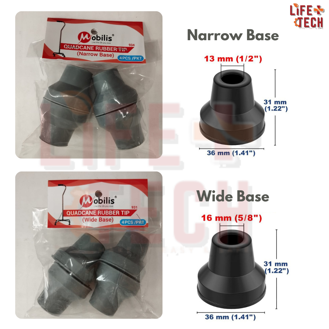HeavyDuty QuadCane RubberTip | Non-Slip Extreme Grip Cane Replacement ...