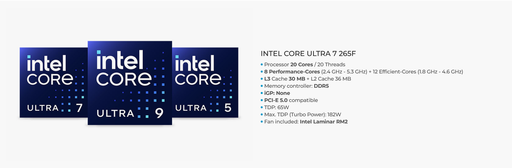 Intel Core Ultra 7 265F (2.4 GHz / 5.3 GHz) 20 Cores LGA1851 | Shopee ...
