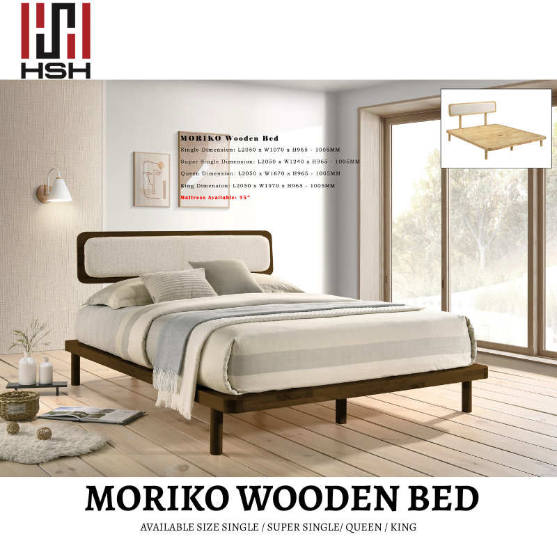 HSH FURNITURE|MORIKO KATIL KAYU|KATIL QUEE |KATIL KING|KATIL SINGLE ...